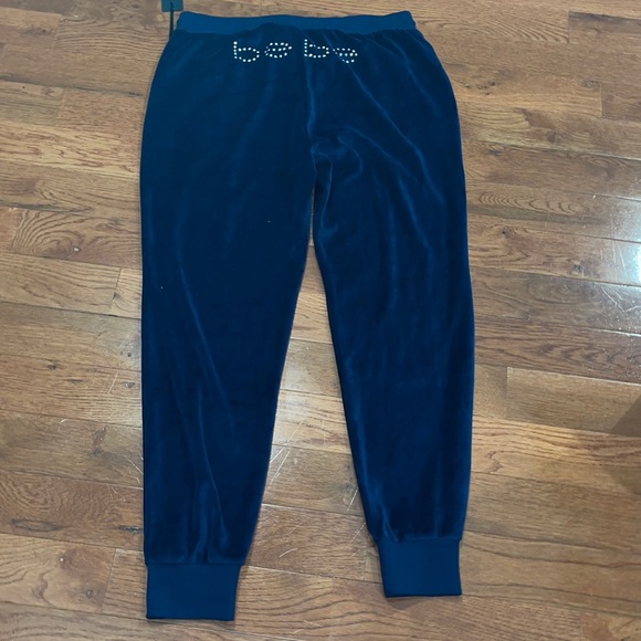 bebe | Pants & Jumpsuits | Nwt Bebe Velour Navy Pants | Poshmark